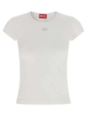 DIESEL® T-angie-od Stretch Cotton Jersey T-shirt - White
