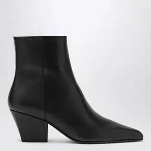 Paris Texas Jane Ankle Boots In Calfskin Leather - Black