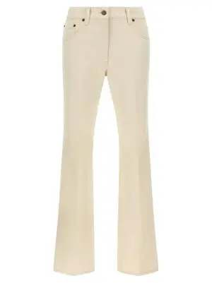 Valentino Garavani Vgold Denim Jeans - Cream