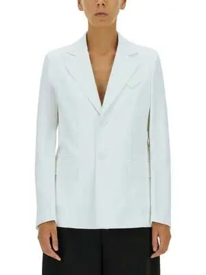 Bottega Veneta Single-breasted Jacket - White