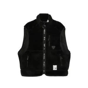 Mihara Yasuhiro Faux-shearling Vest - Black