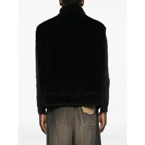 Mihara Yasuhiro Faux-shearling Vest - Black