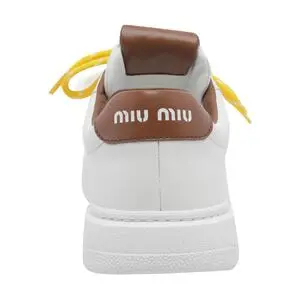 Miu Miu Logo Bicolor Sneakers - White