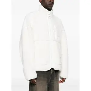 Mihara Yasuhiro High Neck Fleece Jacket - White