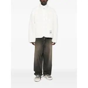 Mihara Yasuhiro High Neck Fleece Jacket - White