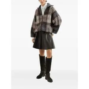 Brunello Cucinelli Oversized Zip Up Jacket - Gray