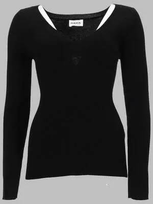 P.a.r.o.s.h Maglia In Lana Con Scollo A V - Black