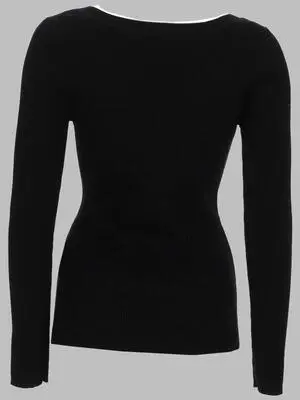 P.a.r.o.s.h Wool Blend Long Sleeve V-neck Sweater