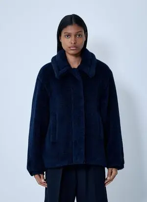 Max Mara Wool-and-silk-blend Coat - Blue
