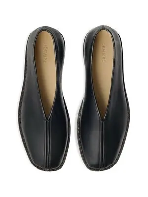LEMAIRE Piped Leather Flat Slippers