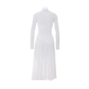 Alaïa Ribbed Turtleneck Midi Dress