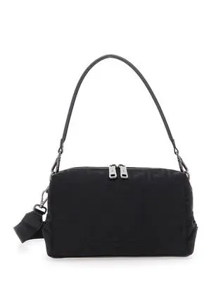 Fendi Shoulder Bag 'lui Medium' With Ff All-over Motif In Tech Fabric For - Black