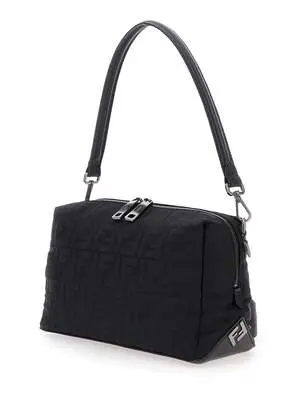 Fendi Medium Shoulder Bag With Ff Motif - Black
