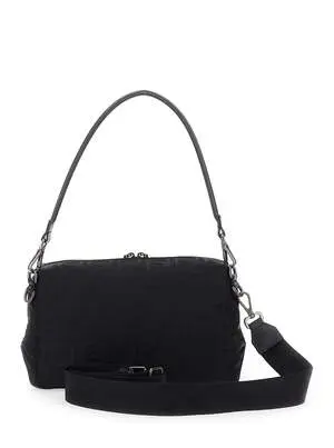 Fendi Medium Shoulder Bag With Ff Motif - Black
