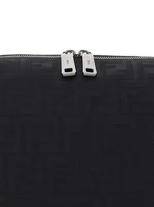 Fendi Medium Shoulder Bag With Ff Motif - Black