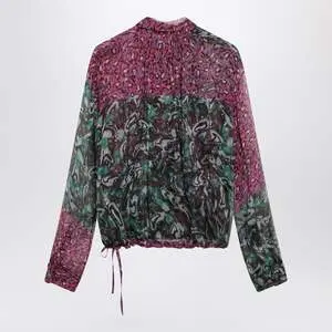 Dries Van Noten Multicolored Silk Blouse