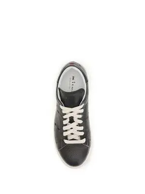 Kiton Leather Sneakers - Black