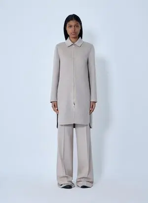 Max Mara Longline Cashmere Coat - Cream