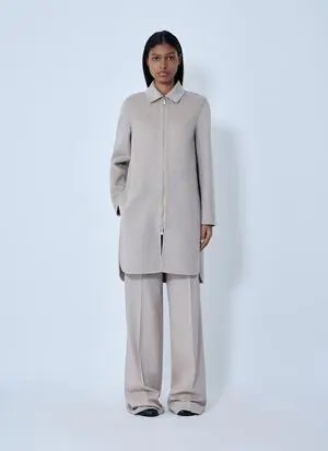 Max Mara Longline Cashmere Coat - Cream