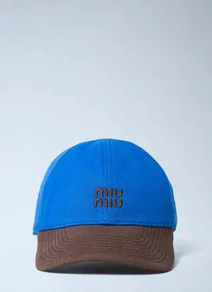 Miu Miu Logo Motif Baseball Cap - Brown