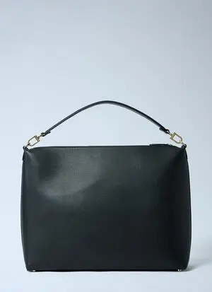 TOTEME Medium Bevel Grained Leather Shoulder Bag