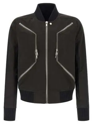 Rick Owens Heizer Flight' Bomber Jacket - Black