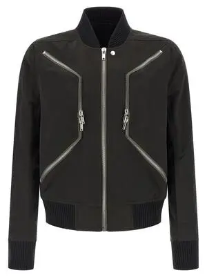 Rick Owens Heizer Flight' Bomber Jacket - Black