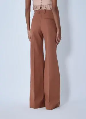 Chloé Flared Cotton Canvas Pants