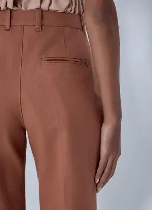 Chloé Flared Cotton Canvas Pants