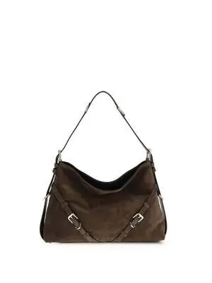 Givenchy Medium Voyou Shoulder Bag In Glossy Leather - Black