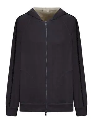 Brunello Cucinelli Cotton And Silk Interlock Topwear - Multicolor