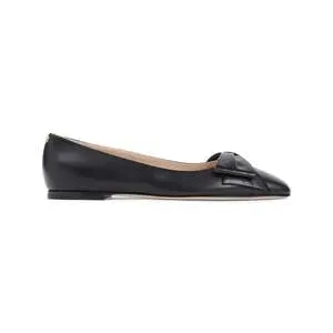 Valentino Garavani Bowow Leather Ballerina - Black