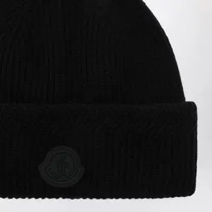 Moncler Wool And Cashmere Beanie - Black