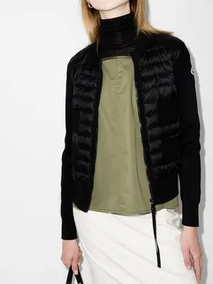 Moncler Wool And Nylon Padded Cardigan