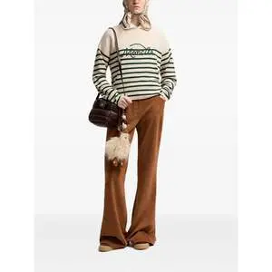 Moncler Striped Wool Knit Jumper - Cream