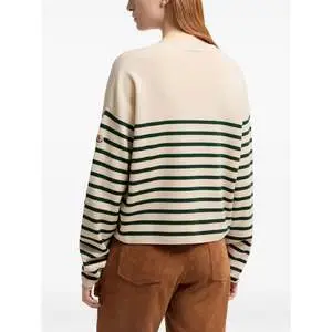Moncler Striped Wool Knit Jumper - Cream
