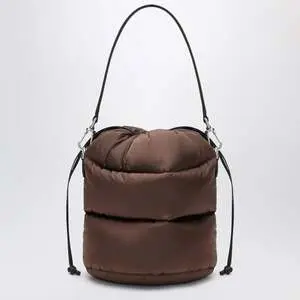 Moncler Caradoc Bucket Bag In Burgundy - Red
