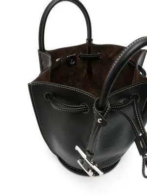 TOD'S Logo-charm Leather Mini Bucket Bag