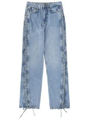 ROTATE BY BIRGER CHRISTENSEN Jeans With Laces - Blue