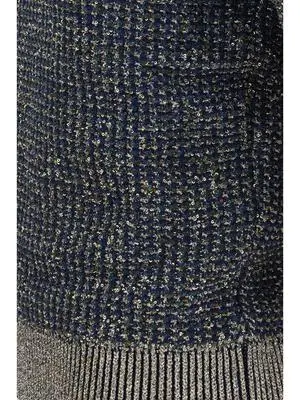 Balmain Short-sleeve Sequined Sweater With Buttons