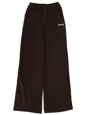 ROTATE BY BIRGER CHRISTENSEN Logo Wide Leg Trousers - Brown
