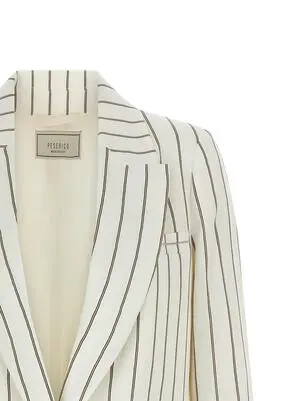 Peserico Pinstripe Twill Blazer