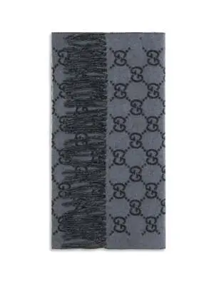 Gucci Gg Cashmere Scarf - Blue
