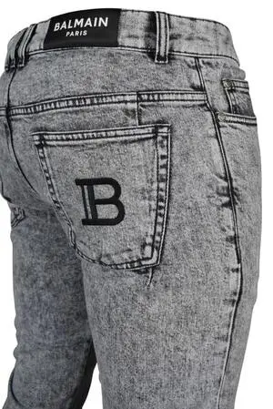 Balmain Acid Wash Denim Jeans