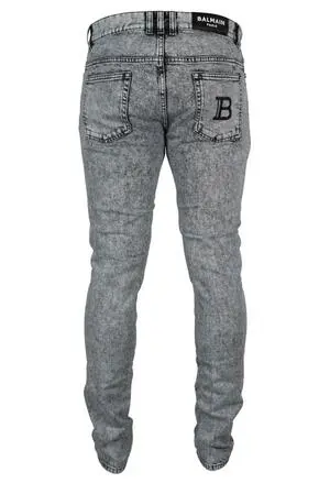 Balmain Acid Wash Denim Jeans