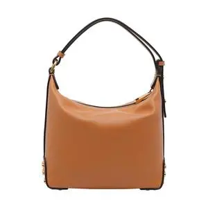 TOD'S Mini Leather Metal Dots Bag - Brown
