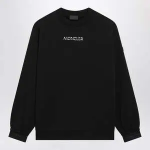 Moncler Cotton Sweatshirt With Logo - Black