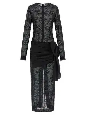 Alessandra Rich Lace Bustier' Dress - Black