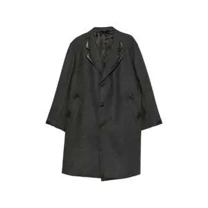 Prada Grey Coats Single Breasted Coats - Gray