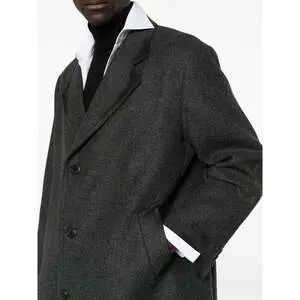 Prada Grey Coats Single Breasted Coats